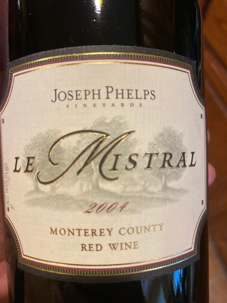 2001 Le Mistral Vineyard Joseph's Blend, USA, California, Central Coast ...