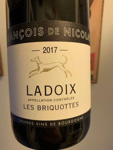 2017 Domaine François de Nicolay Ladoix Les Briquottes, France ...