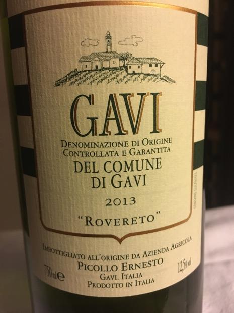2013 Ernesto Picollo Gavi Gavi di Gavi Rovereto, Italy, Piedmont, Gavi ...