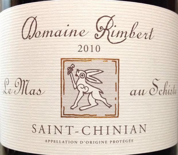 2010 Domaine Rimbert Saint-Chinian Le Mas au Schiste, France, Languedoc ...