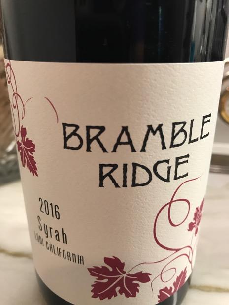 2016 Bramble Ridge Syrah, USA, California - CellarTracker