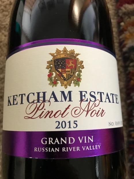 2015 Ketcham Estate Pinot Noir Grand Vin, USA, California, Sonoma ...