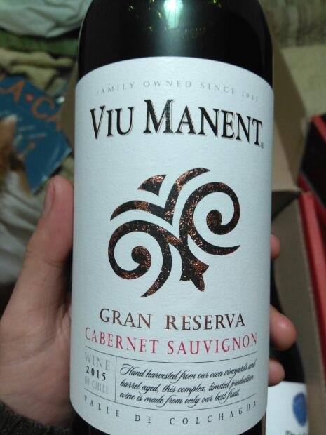 2015 Viu Manent Cabernet Sauvignon Gran Reserva, Chile, Rapel Valley, Colchagua Valley ...
