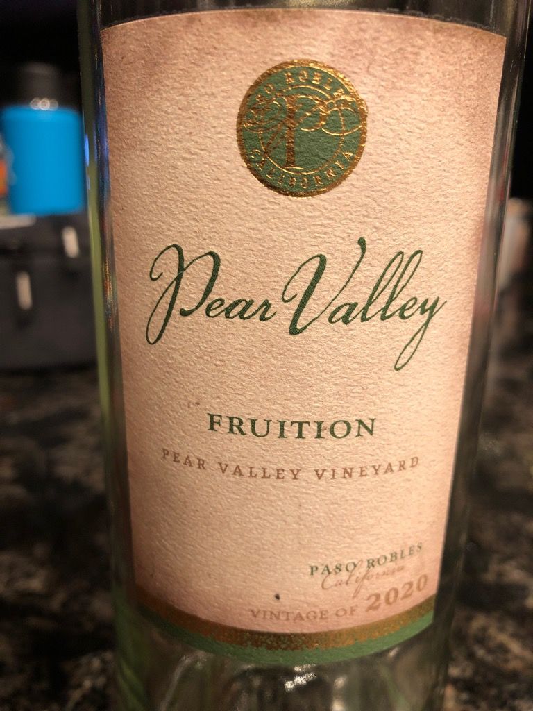 2020 Pear Valley Fruition Pear Valley Vineyard, USA, California ...