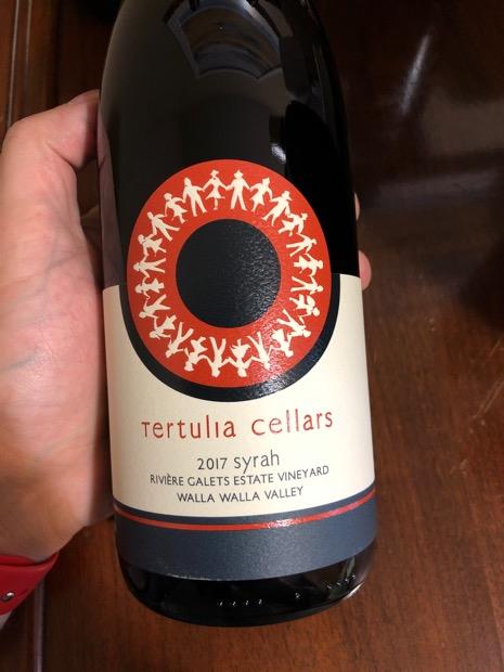 2017 Tertulia Cellars Syrah Riviere Galets Estate Vineyard, USA ...