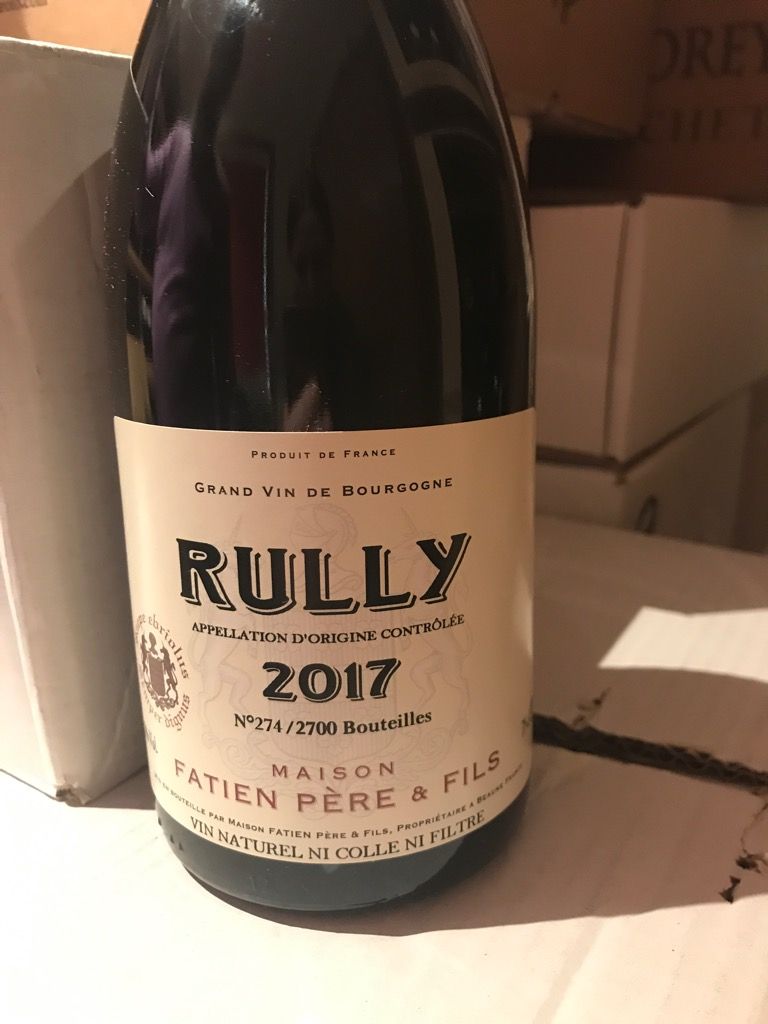 2018 Maison Fatien Père et Fils Rully Blanc, France, Burgundy, Côte ...