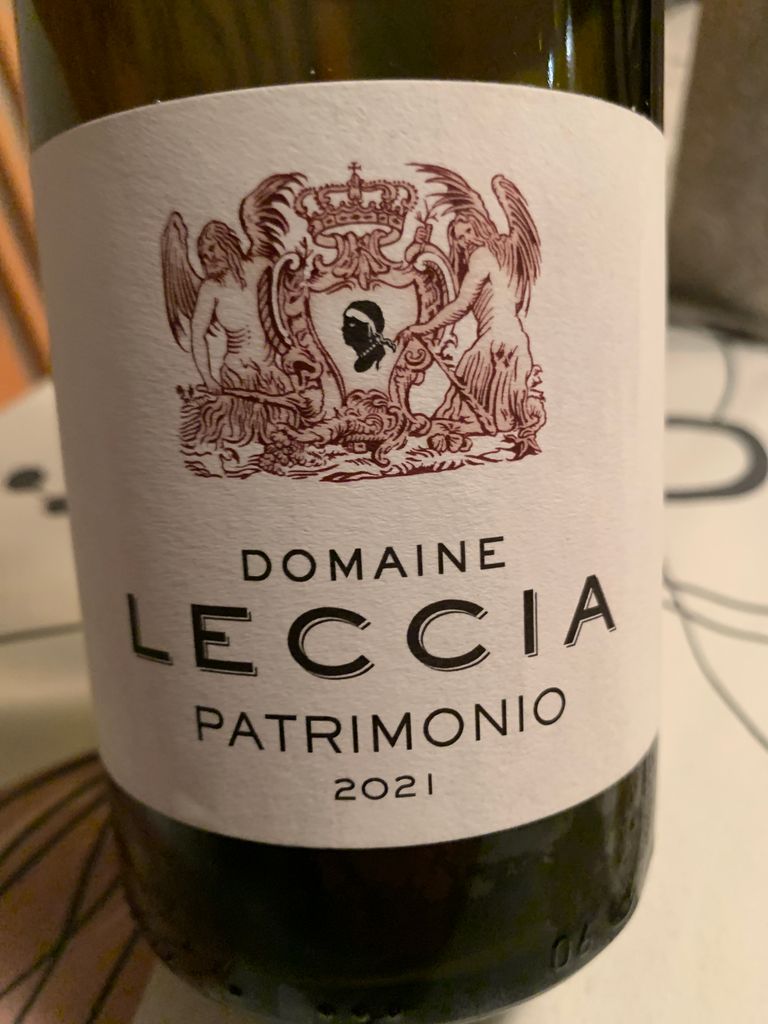 2021 Domaine Leccia Patrimonio Blanc, France, Corsica, Patrimonio ...
