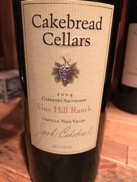 2004 Cakebread Cellars Cabernet Sauvignon Vine Hill Ranch, USA ...