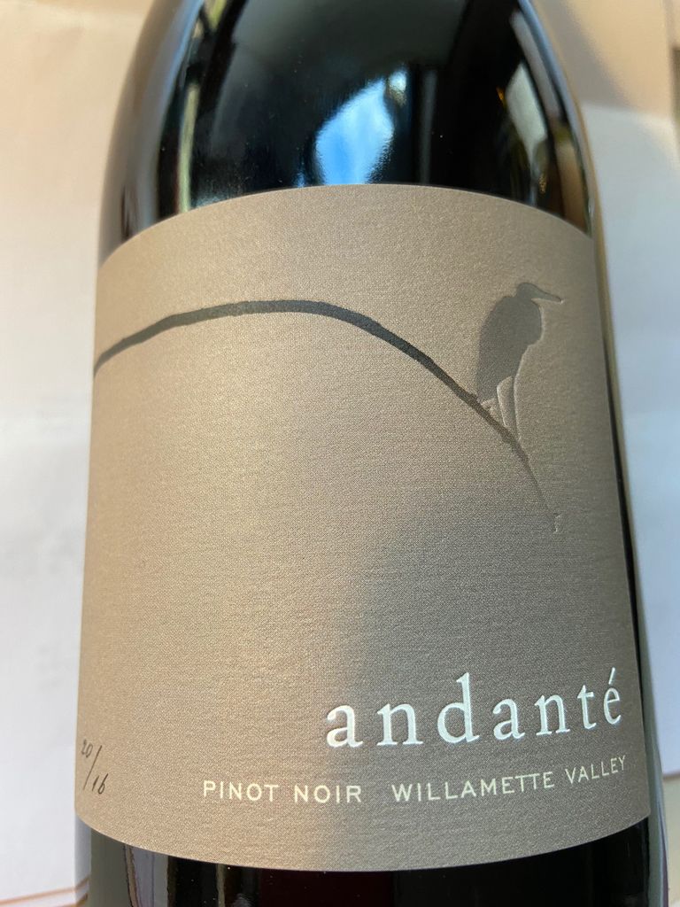 2016 Adante Vineyard Pinot Noir Estate Produced, USA, Oregon ...