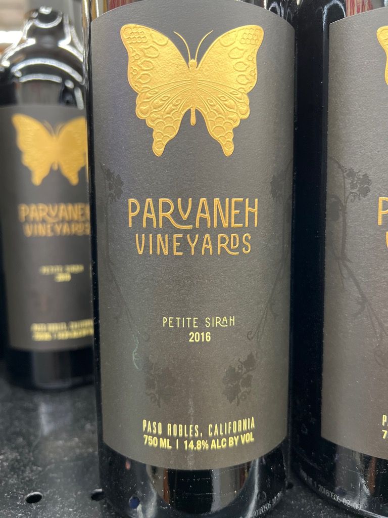 2016 Parvaneh Vineyards Petite Sirah, USA, California, Central Coast ...