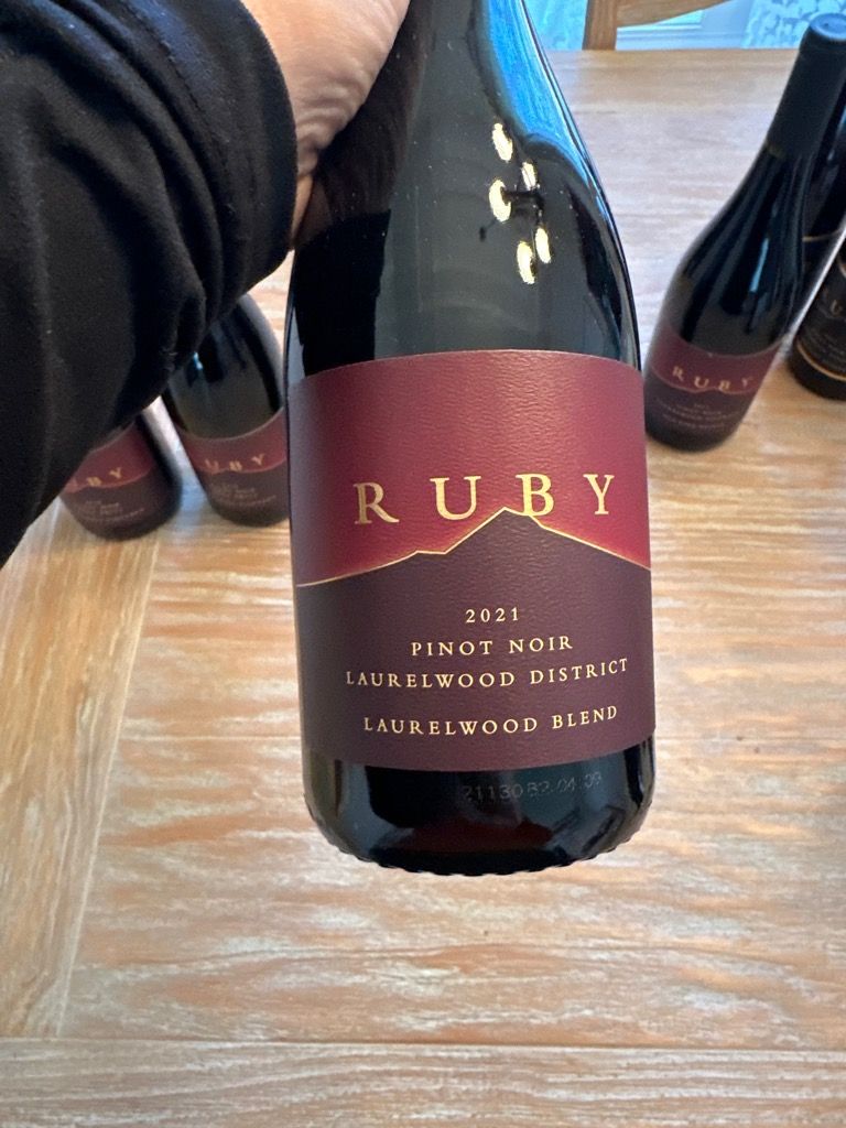 2021 Ruby Vineyard Pinot Noir Laurelwood Blend, USA, Oregon, Willamette ...