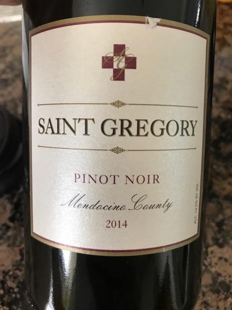 2014 Saint Gregory Pinot Noir, USA, California, North Coast, Mendocino ...
