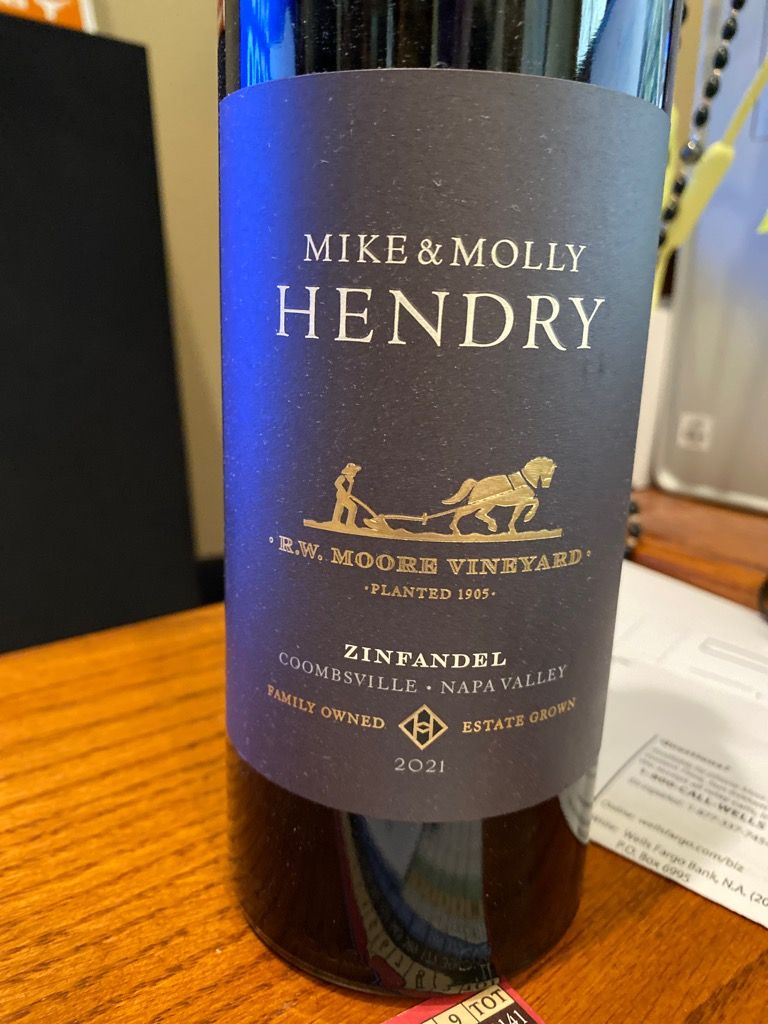 2021 Mike & Molly Hendry Zinfandel R.W. Moore Vineyard, USA, California ...