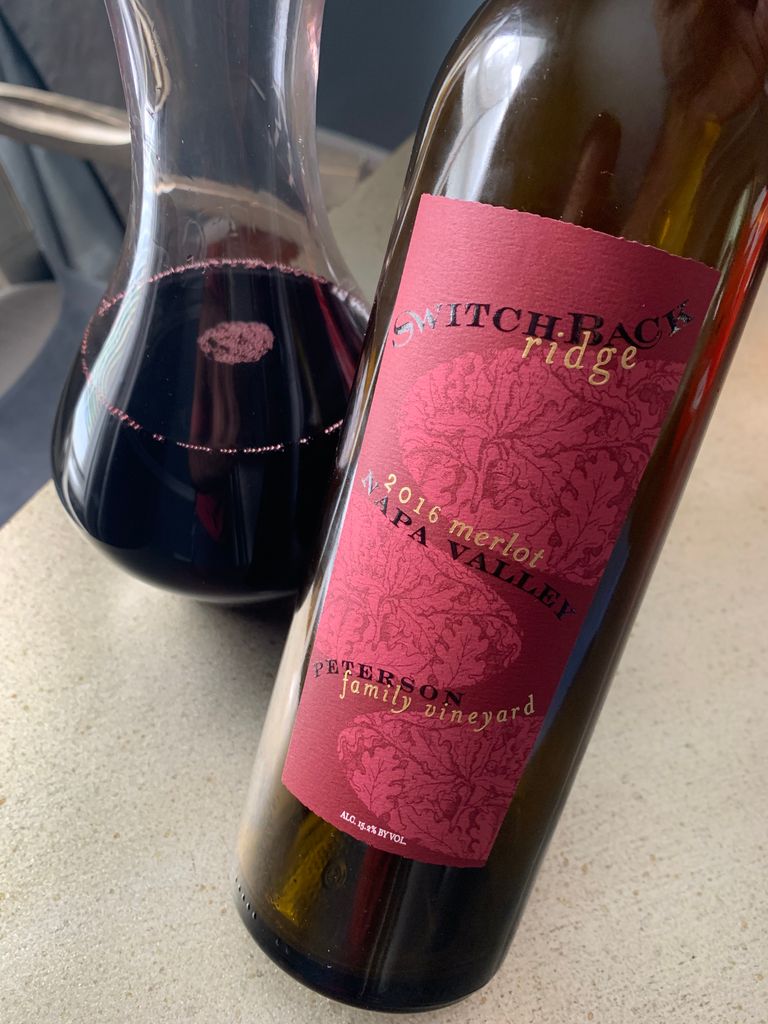 2016 Switchback Ridge Merlot Peterson Family Vineyard, USA, California ...
