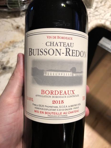2015 Château Buisson-Redon, France, Bordeaux - CellarTracker