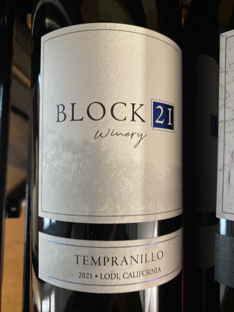 2022 Block 21 Tempranillo, USA, California, Central Valley, Lodi ...