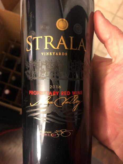2016 Strala Proprietary Red Blend, USA, California, Napa Valley ...