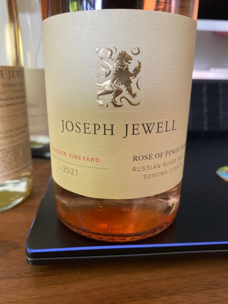 2021 Joseph Jewell Pinot Noir Rosé Slusser Vineyard, USA, California ...