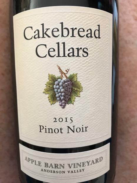 2015 Cakebread Cellars Pinot Noir Apple Barn Vineyard, USA, California ...