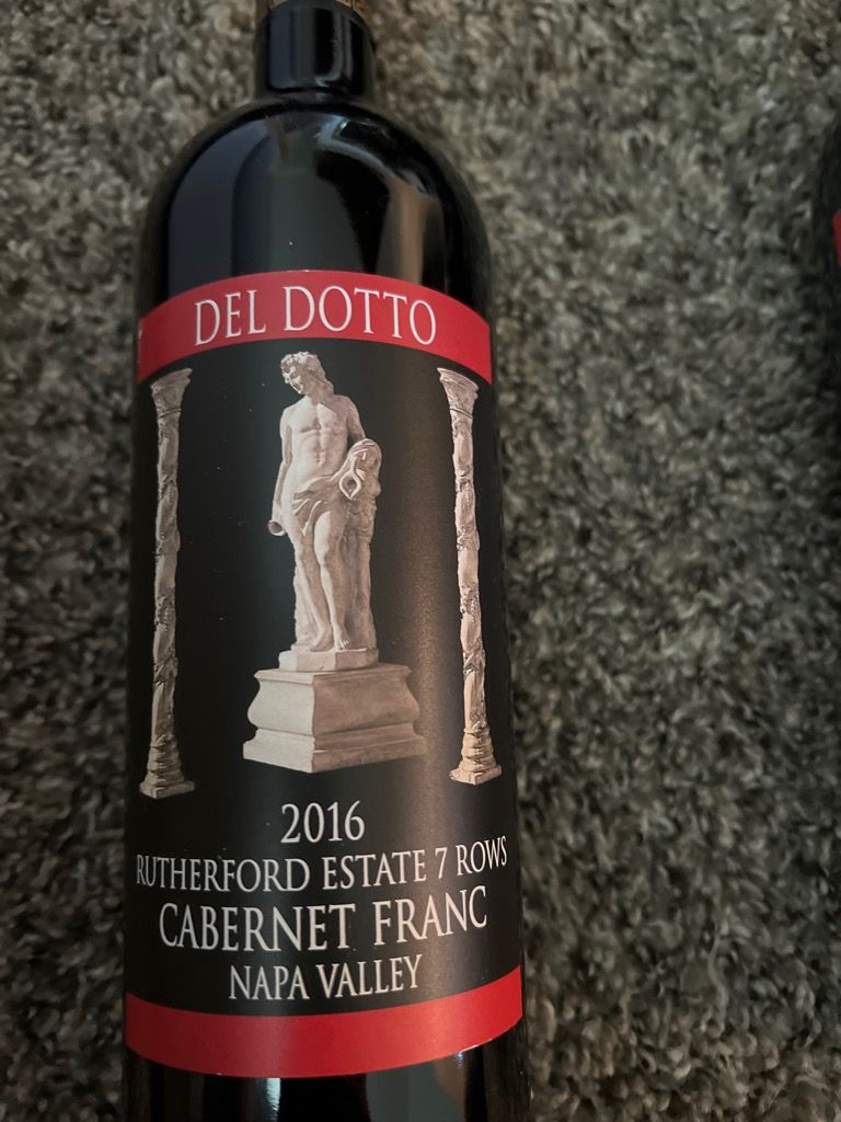 2016 Del Dotto Cabernet Franc Rutherford Estate Native 7 Rows, USA ...