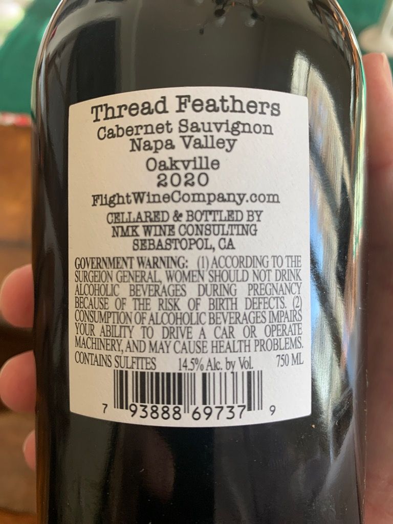 2020 Thread Feathers Cabernet Sauvignon Oakville, USA, California, Napa ...