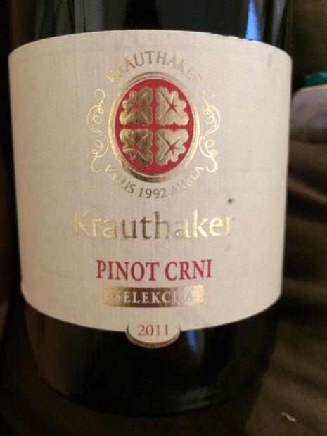 2011 Krauthaker Pinot Crni, Croatia, Slavonia & Danube, Slavonija ...