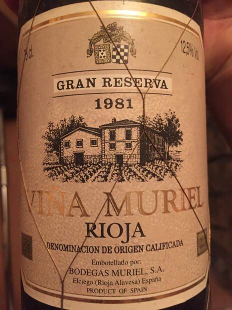 1981 Bodegas Muriel Rioja Viña Muriel Gran Reserva, Spain, La Rioja ...