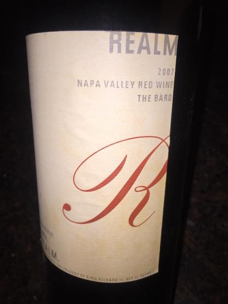 2007 Realm Cellars The Bard, USA, California, Napa Valley - CellarTracker