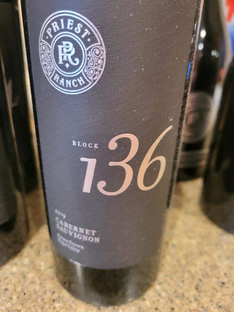 2019 Priest Ranch Cabernet Sauvignon Block 136 Estate, USA, California ...