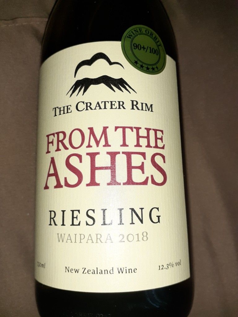 2018 The Crater Rim Riesling From The Ashes Waipara, New Zealand, South ...