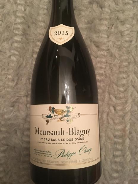 2015 Philippe Chavy Meursault-Blagny 1er Cru Sous le Dos d'Âne, France ...