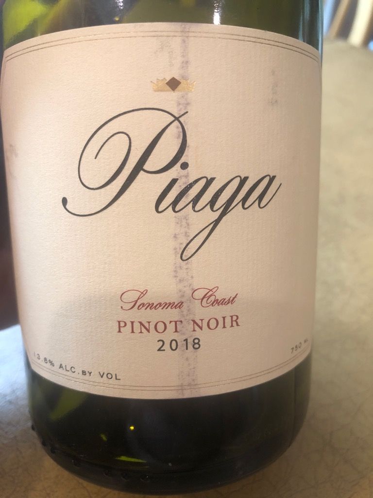 2021 Piaga Pinot Noir Carneros, USA, California, Napa / Sonoma ...