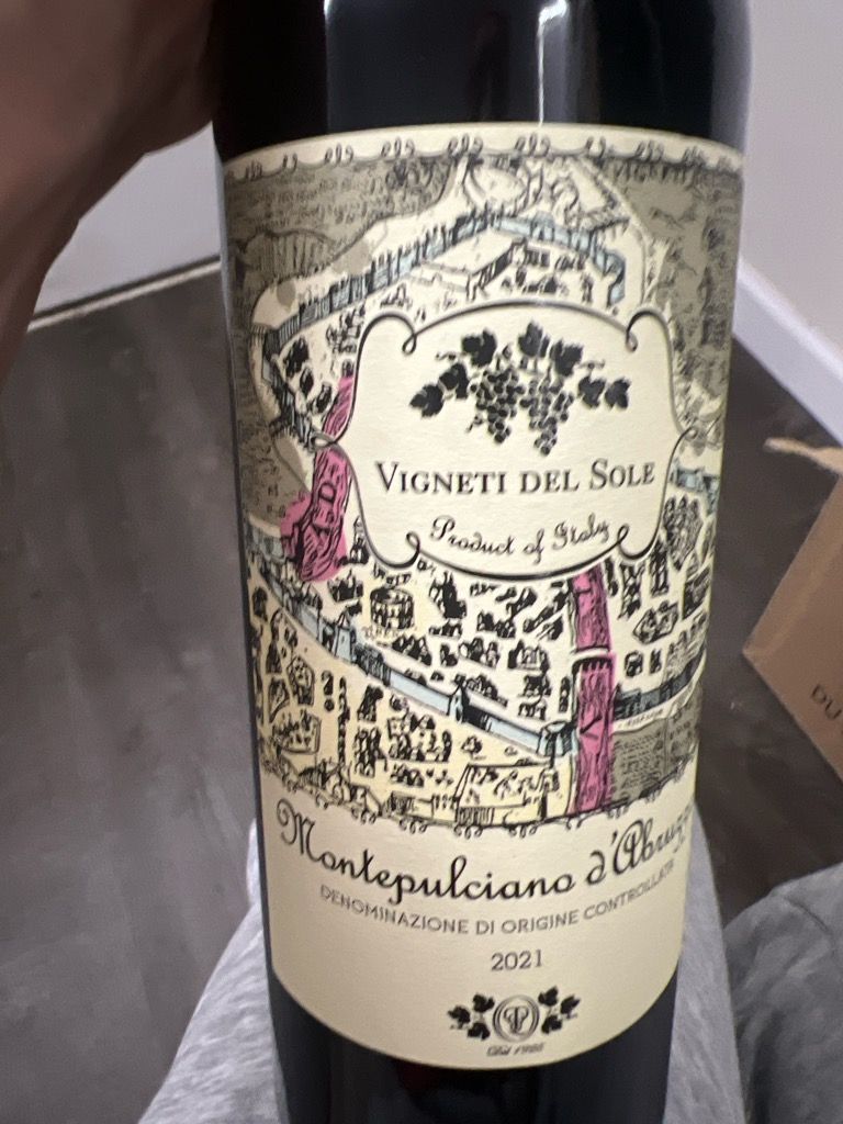 2021 Pasqua Montepulciano d'Abruzzo Vigneti del Sole, Italy, Abruzzi ...