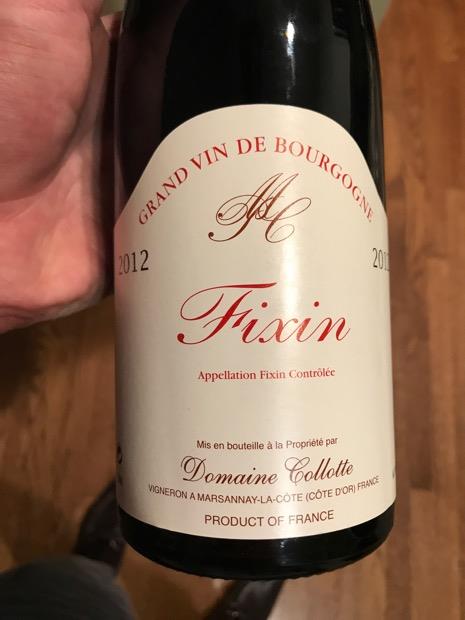 2013 Domaine Collotte Fixin, France, Burgundy, Côte de Nuits, Fixin ...