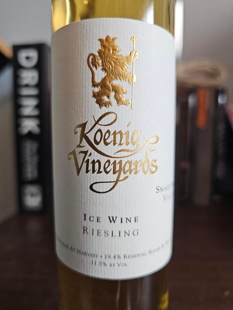 2013 Koenig Vineyards Riesling Ice Wine, USA, Idaho, Snake River Valley ...