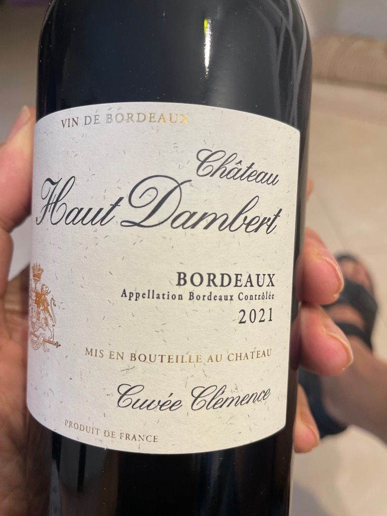 2021 Château Haut Dambert Cuvée Clémence, France, Bordeaux - CellarTracker