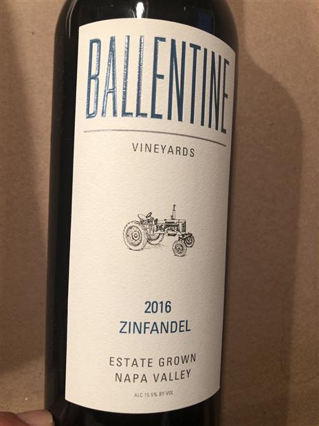 2016 Ballentine Vineyards Zinfandel, USA, California, Napa Valley ...