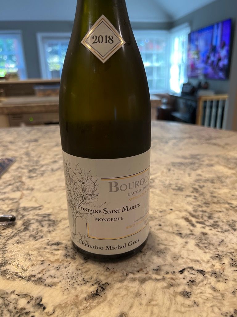 2014 Domaine Michel Gros Bourgogne Blanc, France, Burgundy, Bourgogne ...
