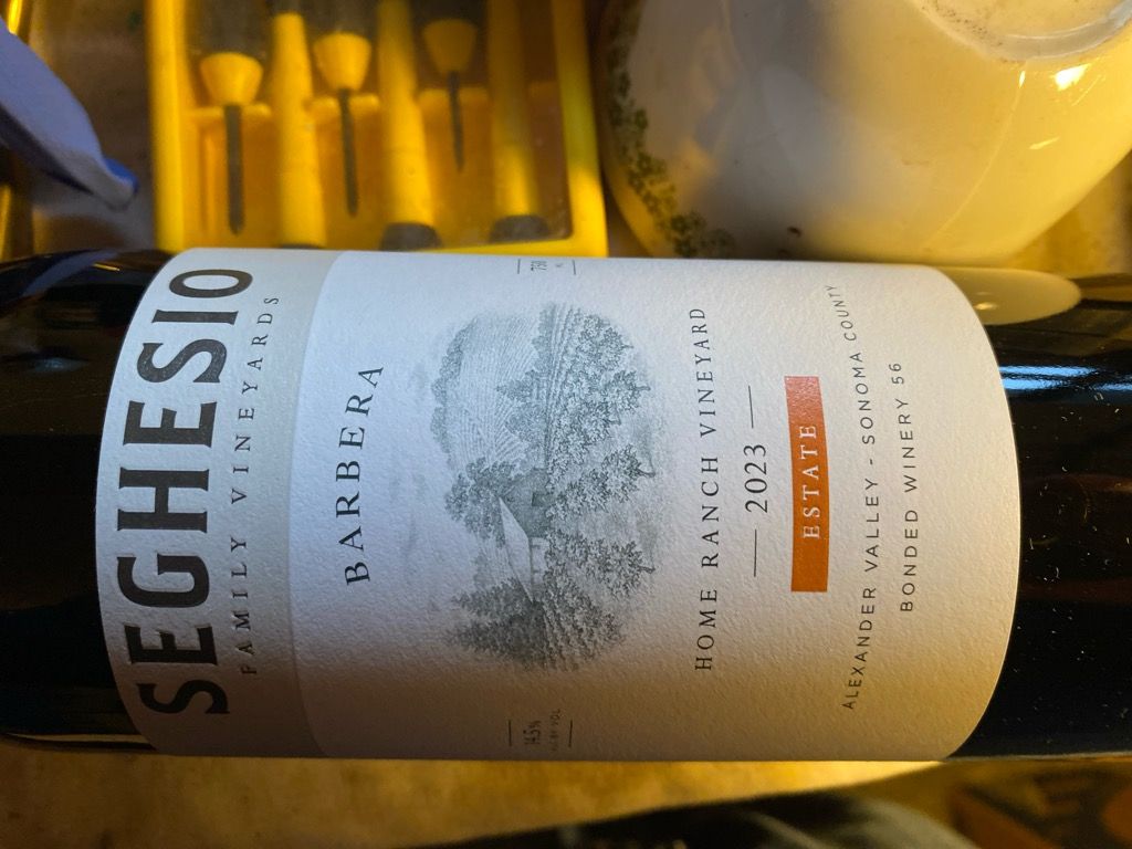 2023 Seghesio Family Vineyards Barbera Estate Home Ranch, USA ...