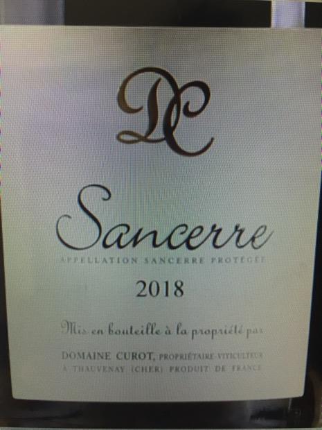 2018 Domaine Curot Sancerre, France, Loire Valley, Upper Loire ...