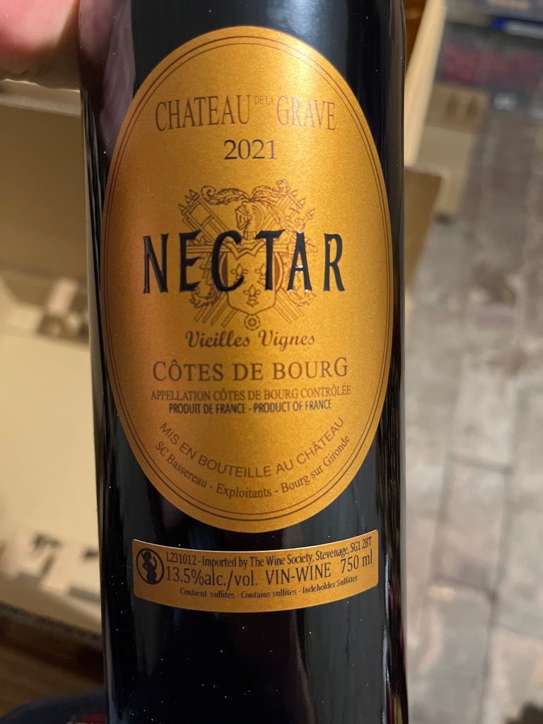 2022 Château de la Grave Cuvée Nectar, France, Bordeaux, Côtes de Bourg ...