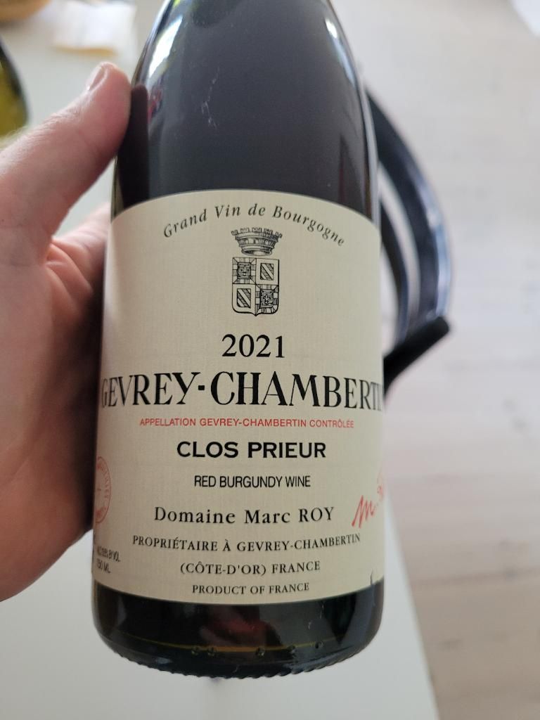 2021 Domaine Marc Roy Gevrey-Chambertin Clos Prieur, France, Burgundy, Côte de Nuits, Gevrey ...