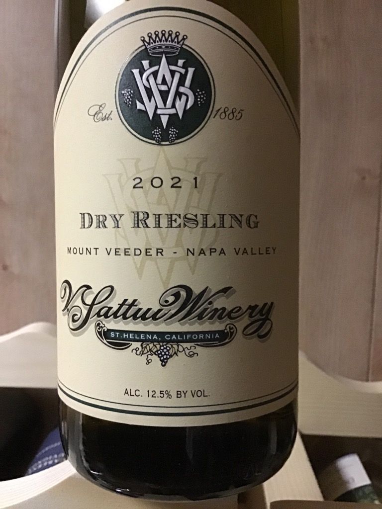 2021 V. Sattui Winery Dry Riesling, USA, California, Napa Valley, Mt ...