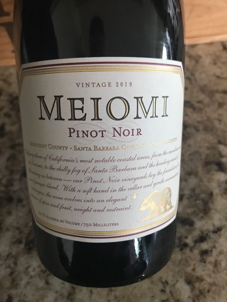 2019 Meiomi Pinot Noir, USA, California - CellarTracker