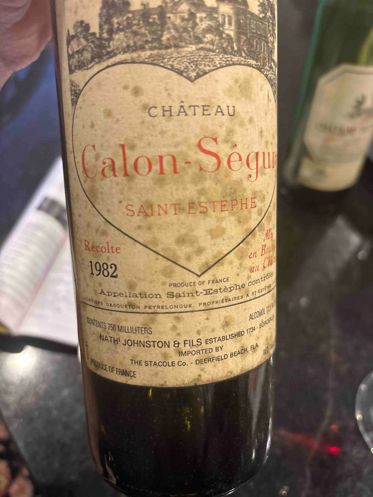1982 Château Calon-Ségur Bordeaux-bottled by Calvet, France, Bordeaux ...