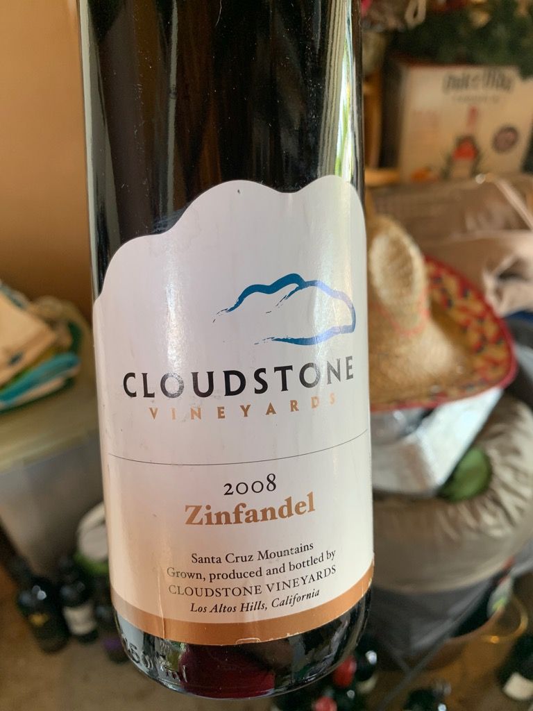 1990 Cloudstone Zinfandel, USA, California, Central Coast, Santa Clara ...