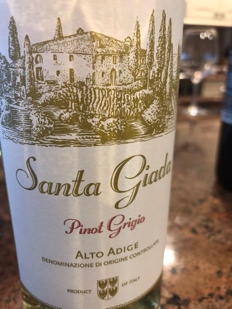 2018 Santa Giada Pinot Grigio, Italy, Trentino-Alto Adige, Alto Adige ...