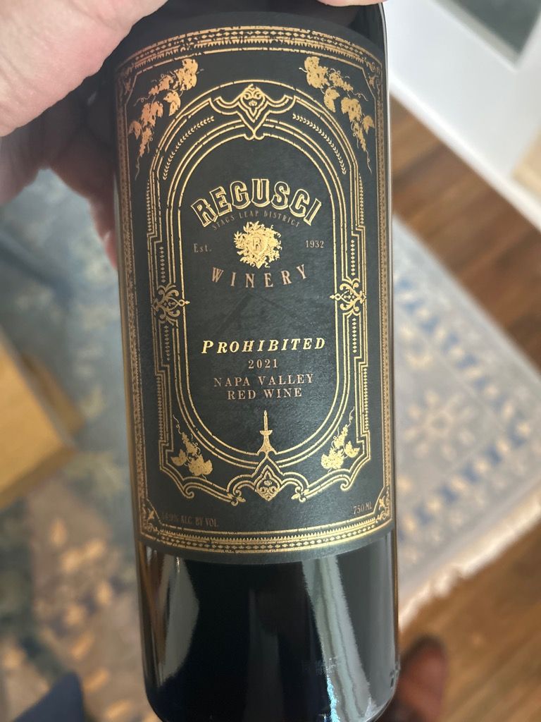 2021 Regusci Prohibited, USA, California, Napa Valley - CellarTracker
