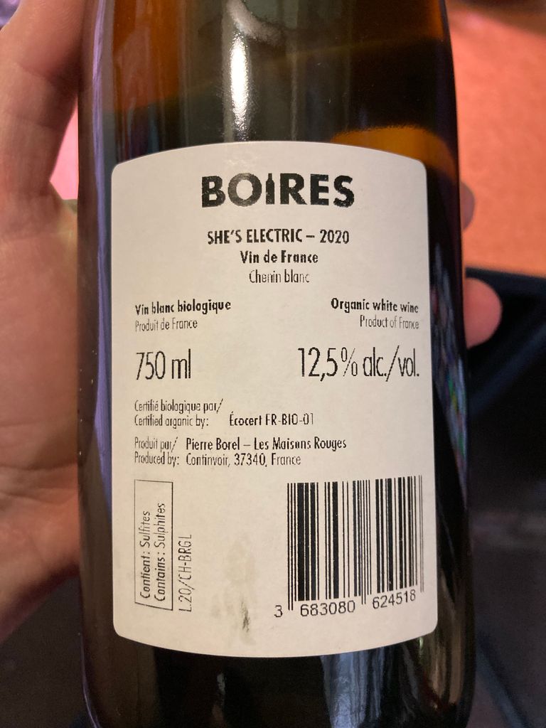 2020 Pierre Borel Bourgueil She's Electric, France, Loire Valley ...