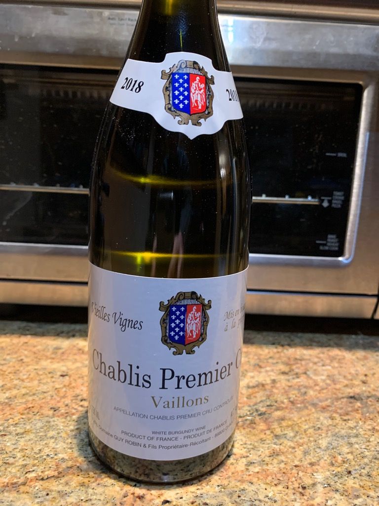 2018 Domaine Guy Robin et Fils Chablis 1er Cru Vaillons Vieilles Vignes ...